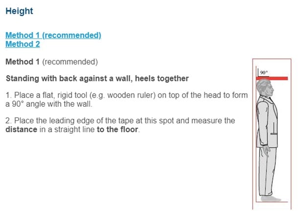 ALL CADETS - Uniform Measurements - 161 C.K. Beveridge R.C.A.C.S.